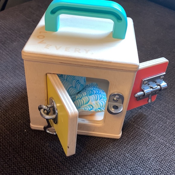 LOVEVERY | Toys | Lovevery Wood Lock Box With 2 Bean Bags Realist ...